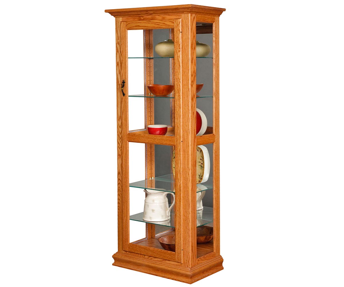 Curio Cabinet With Mirror Amish Custom Furniture Williamsburg VA Curio Cabinet With Mirror Amish Custom Furniture Williamsburg VA